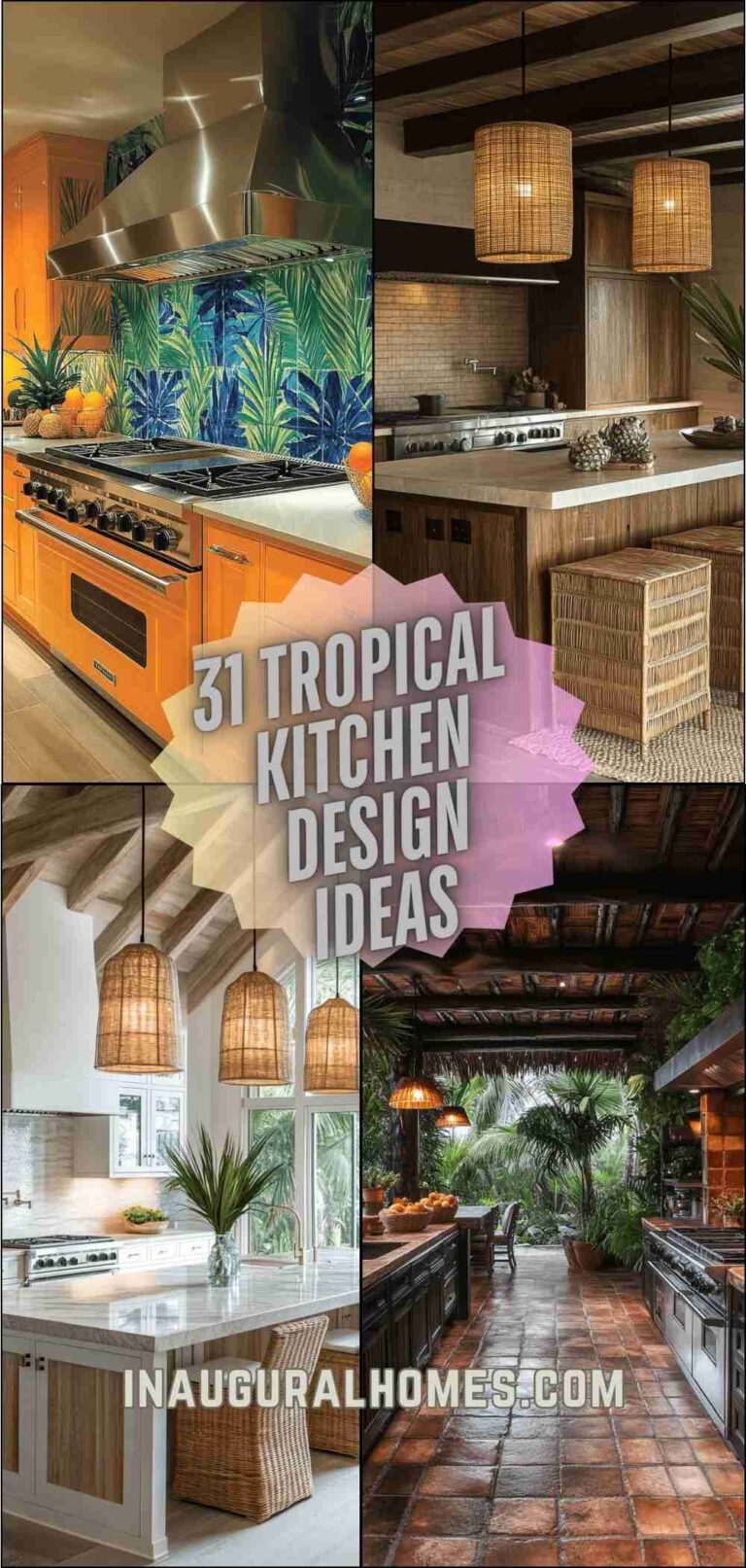 31 Tropical Kitchen Design Ideas to Infuse Island Vibes – Inaugural Homes