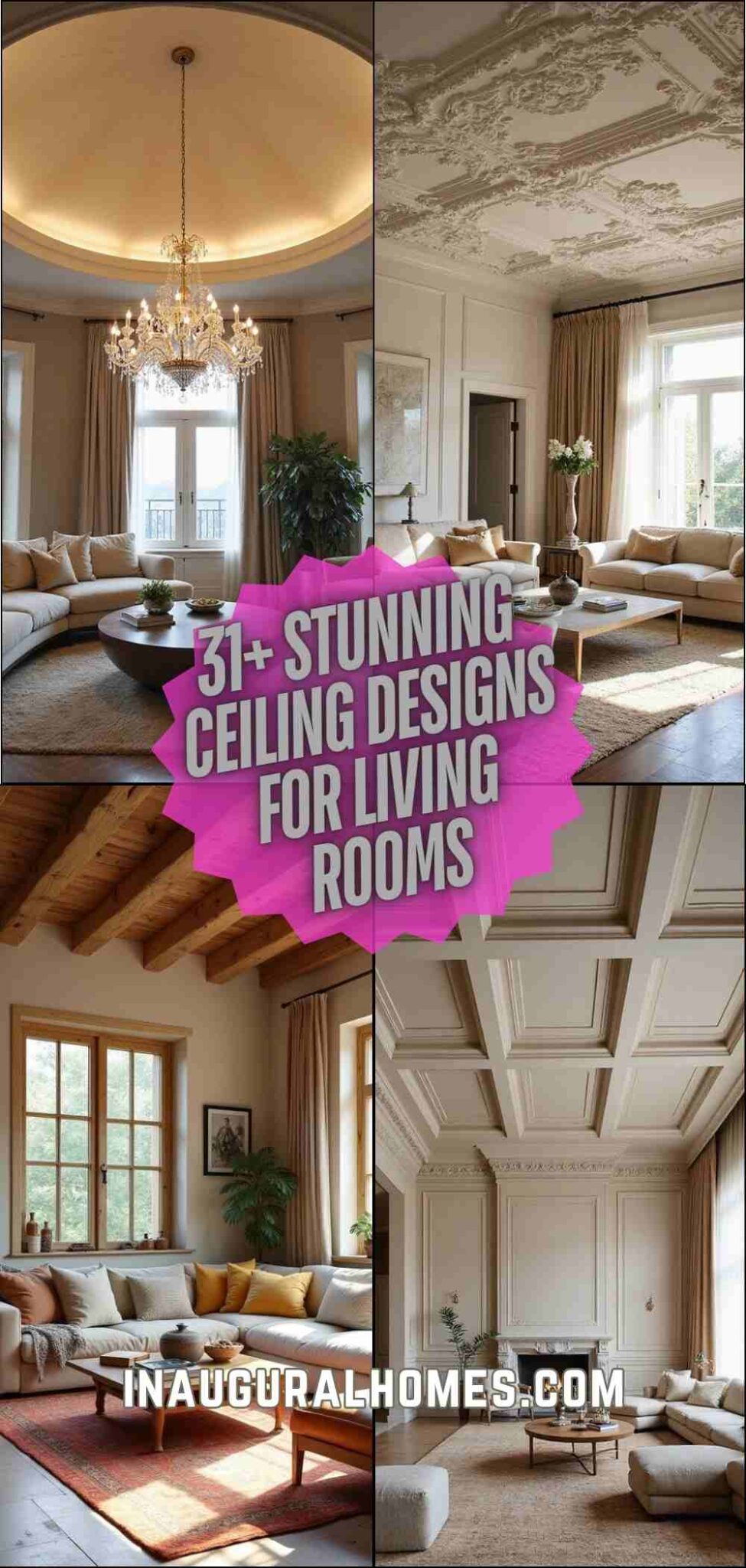 31+ Stunning Ceiling Designs for Living Rooms That’ll Leave You ...