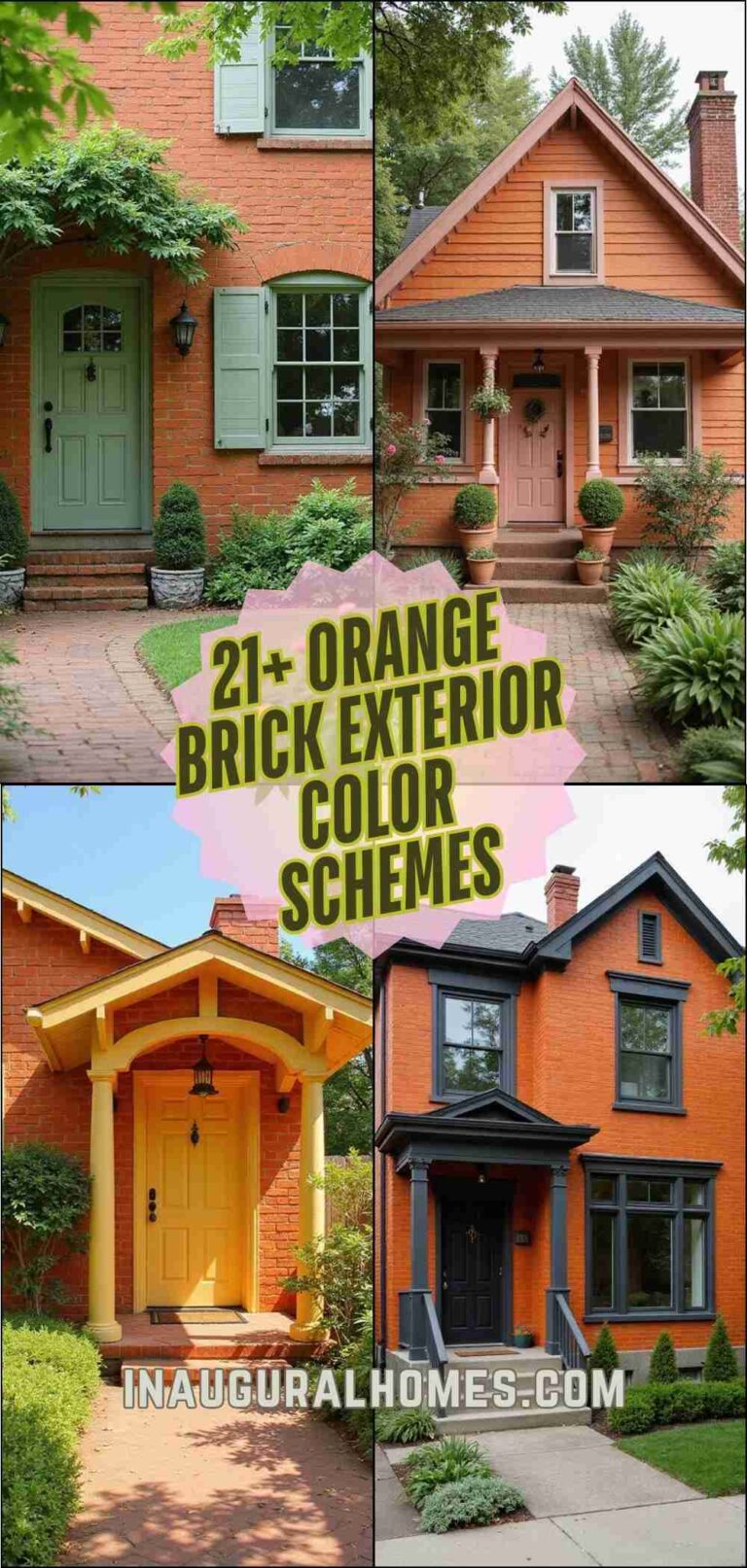 21+ Orange Brick Exterior Color Schemes For Your House – Inaugural Homes