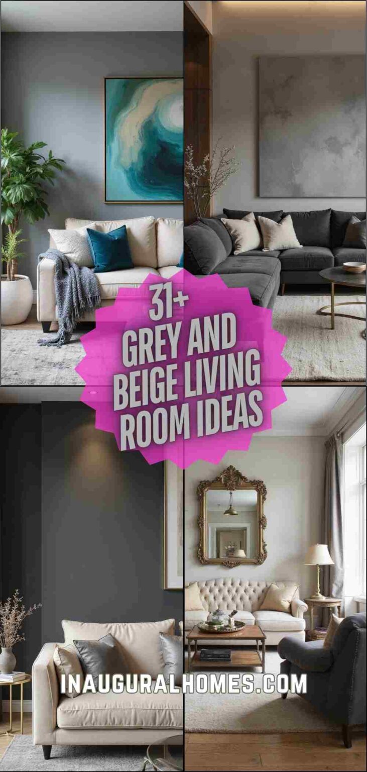 31+ Stunning Grey and Beige Living Room Ideas That Will Transform Your ...