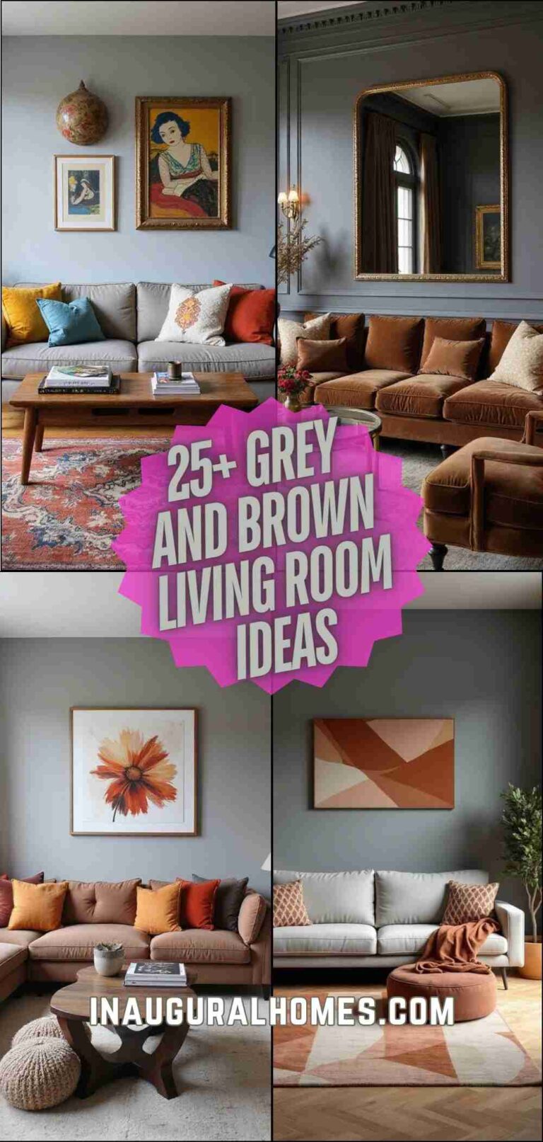 25+ Stunning Grey and Brown Living Room Ideas That Will Transform Your ...