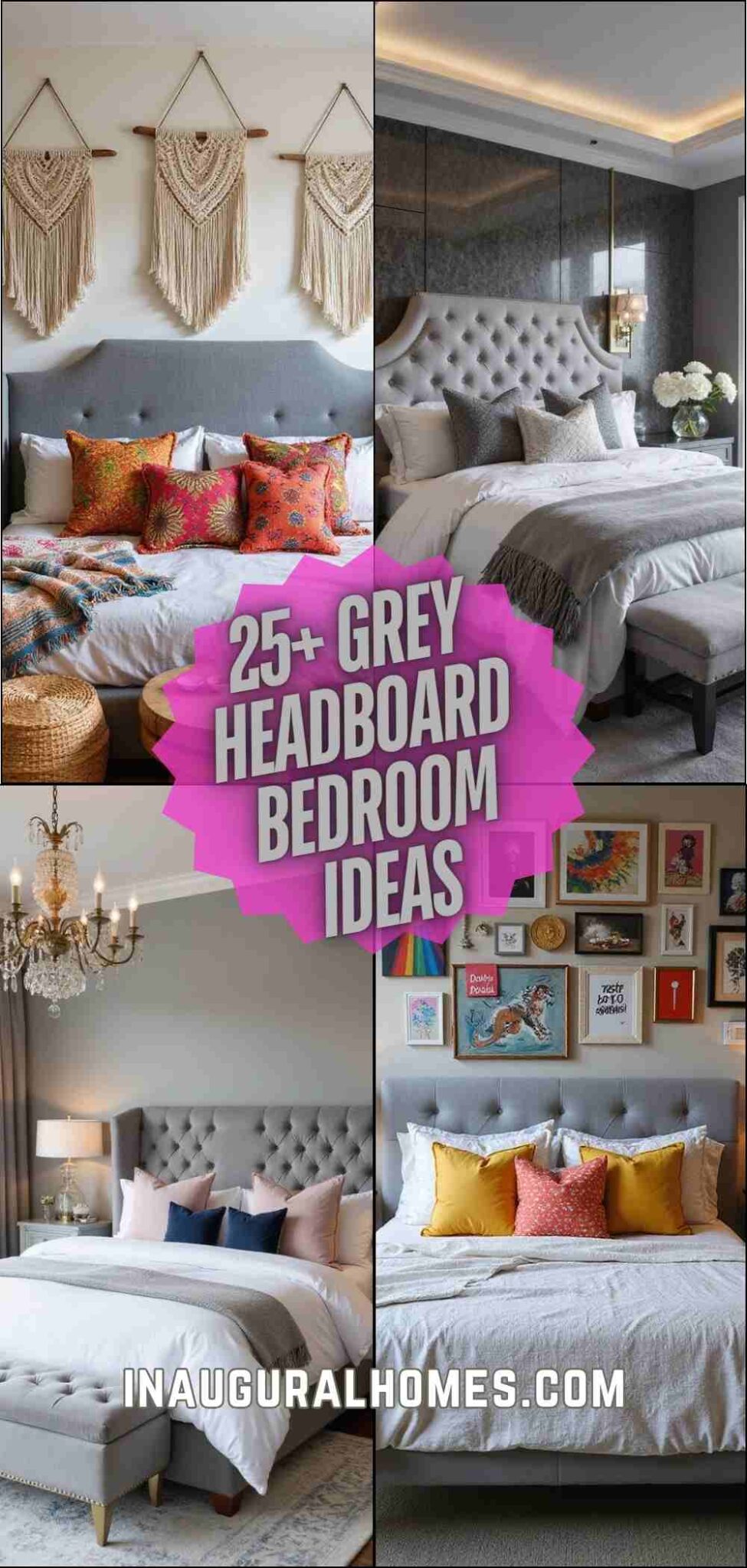 25+ Stunning Grey Headboard Bedroom Ideas to Transform Your Space ...