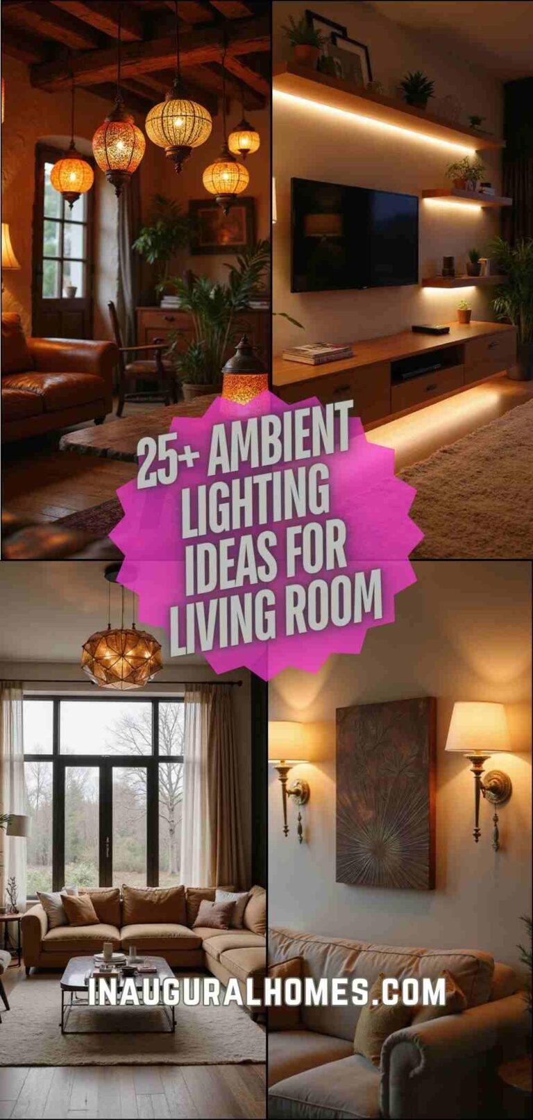 25+ Ambient Lighting Ideas That Will Transform Your Living Room into a ...